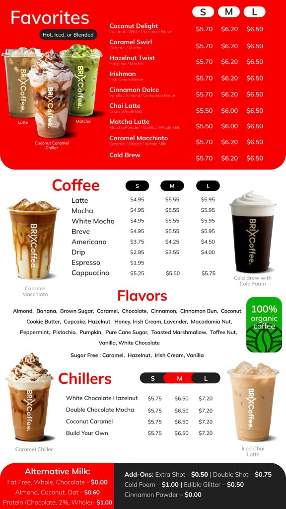 Menu – Brix Coffee